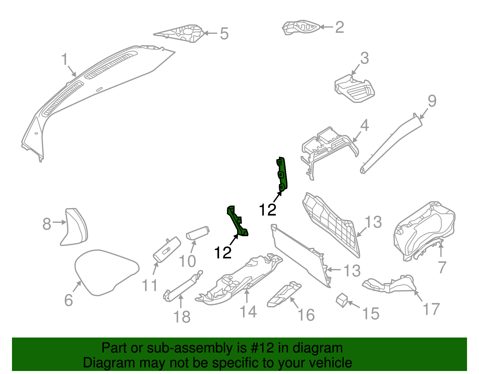 2016-2023 Nissan Maxima Hole Cover 68462-4RA0A | Melloy Nissan Parts