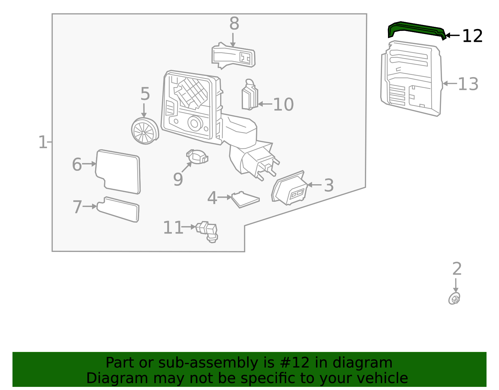 2024-2025 Chevrolet Black Driver Side Door Mirror Housing Upper Cover ...