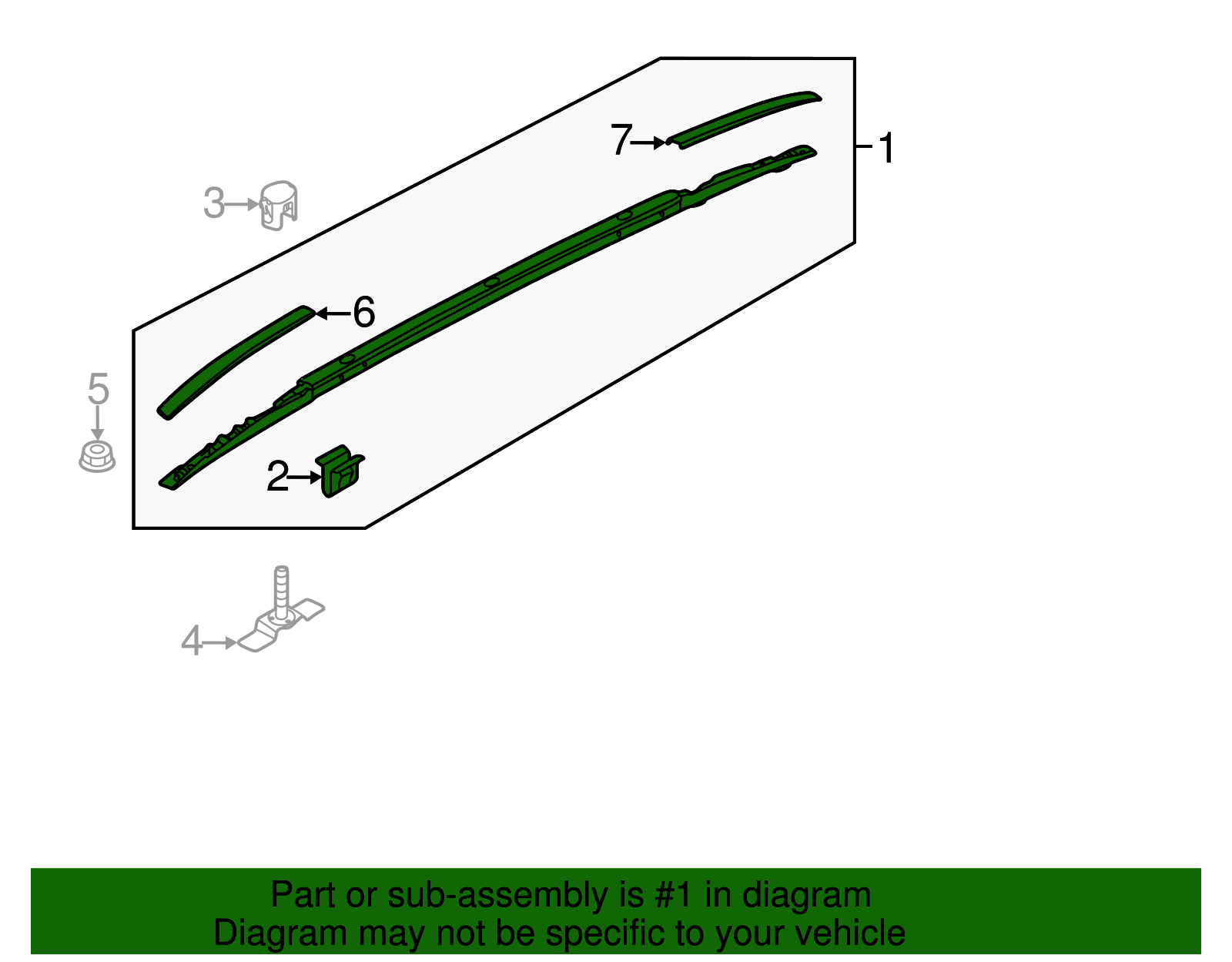 87280-3W000 - Roof Rack 2011-2016 Kia Sportage | Kia.Parts Store