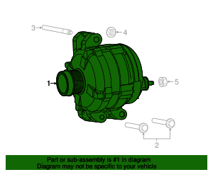 2011-2023 Mopar Alternator 04801778AI | Mopar Parts Canada