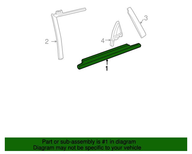 2003-2008 Toyota Matrix Door Belt Molding 75730-01041 | AutoNationParts.com