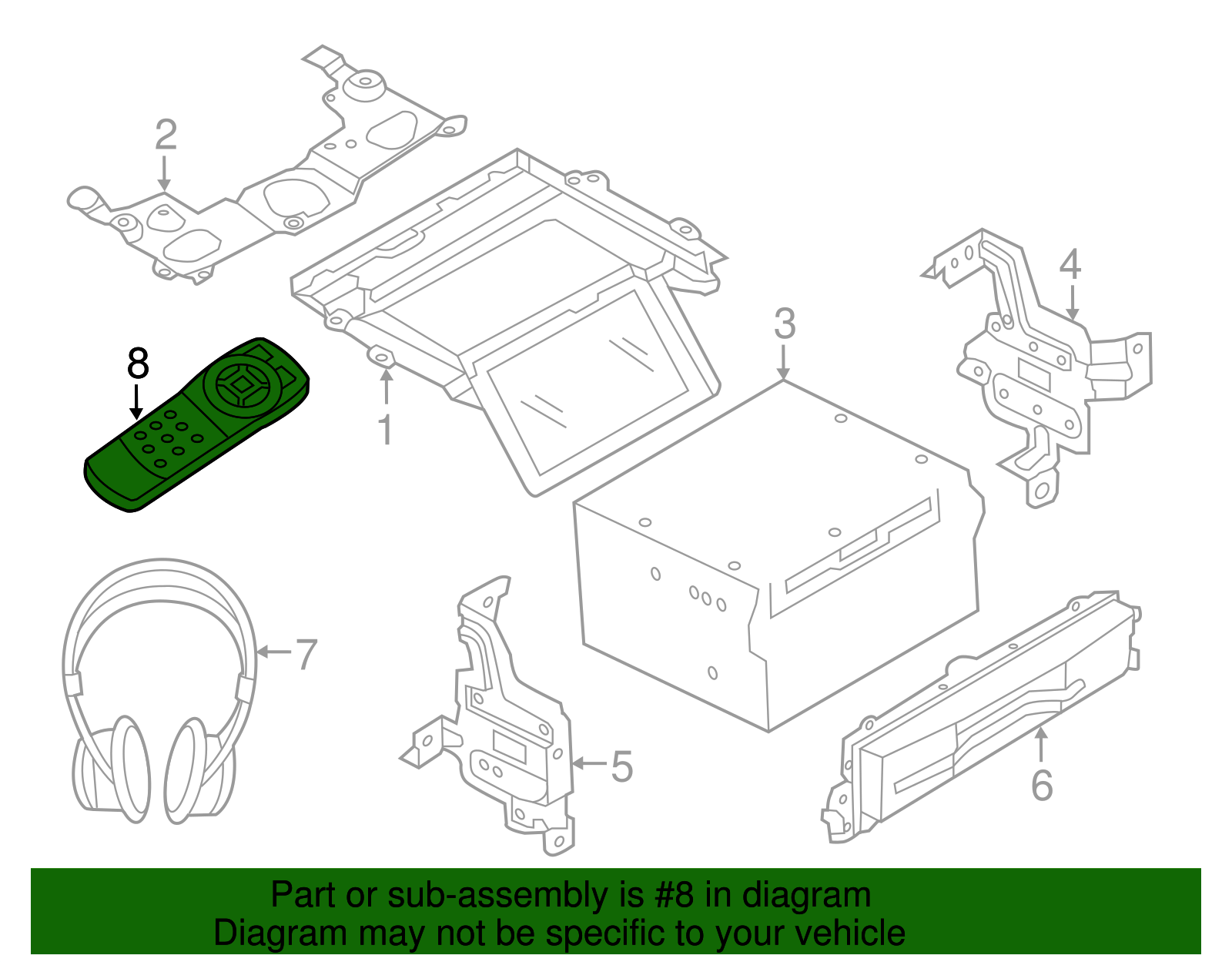 2011-2017 Nissan Quest Remote Control 28298-1JA0A | Nissan RVA