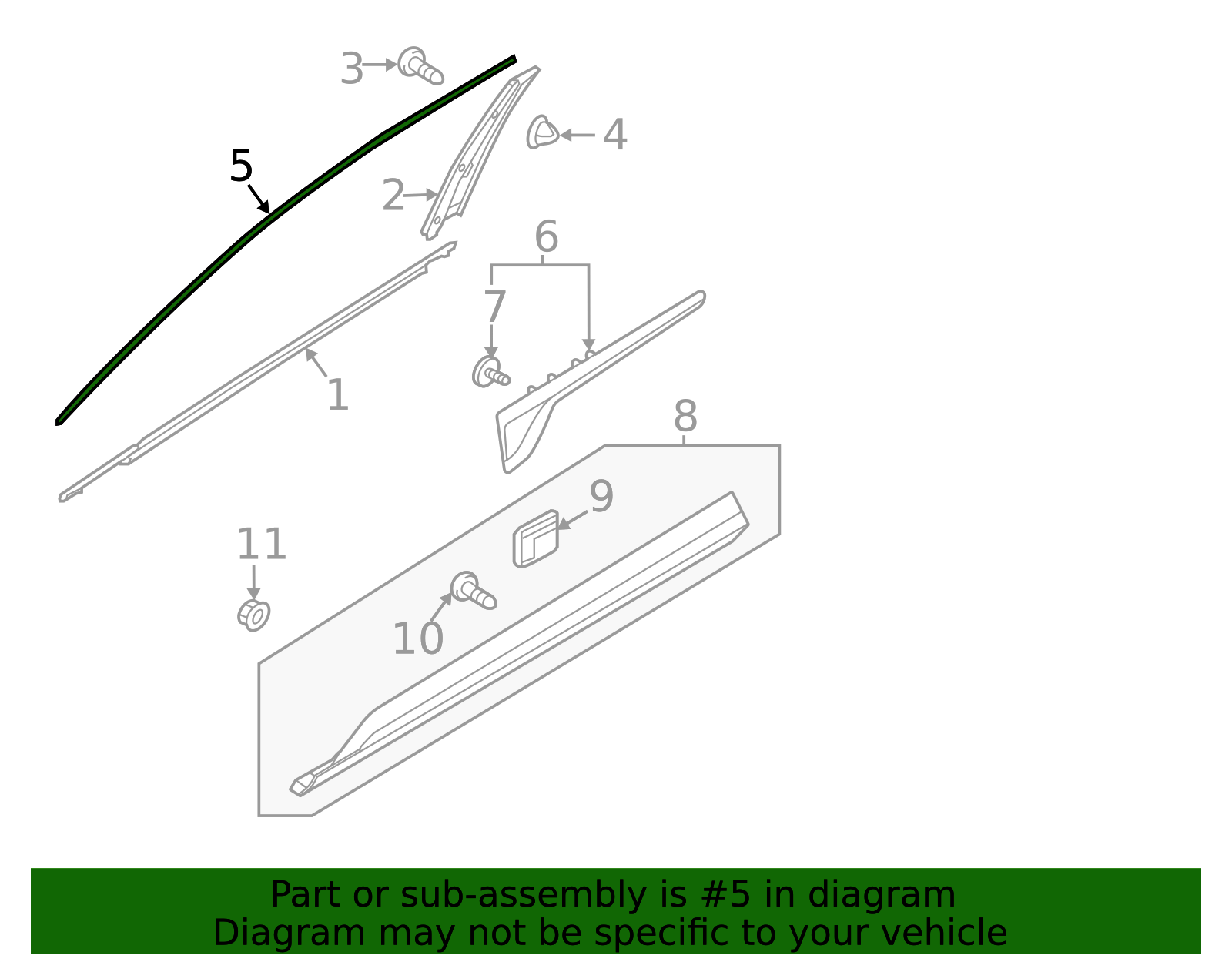 82860-R5000 - Frame Molding 2021-2025 Kia Sorento | Kia.Parts Store
