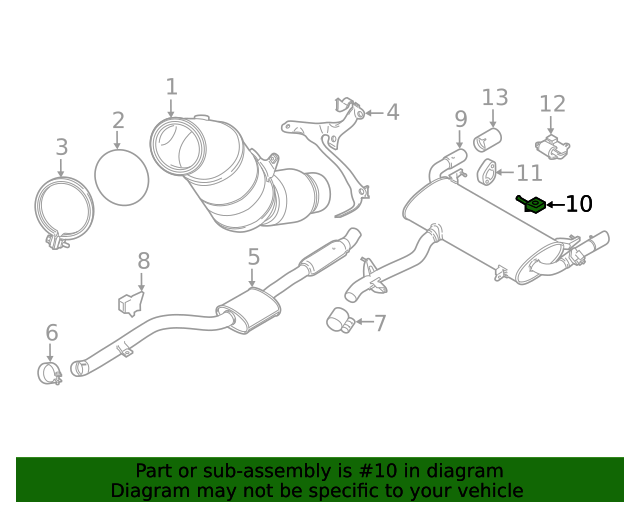 18308582060 - 2016-2023 BMW Exhaust System Hanger Bracket (18-30-8-582 ...