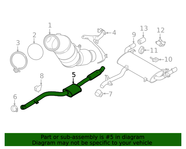 Genuine BMW 18-30-8-693-941 | Exhaust Muffler | FREE Shipping on Most ...