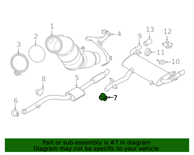 18-30-7-560-815 - Center Muffler Clamp - 2010-2024 BMW | BMW Parts Exchange