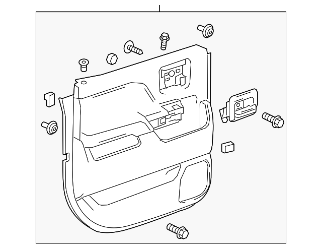 2014-2019 GM Jet Black Rear Passenger Side Door Trim 84365039 | GM ...