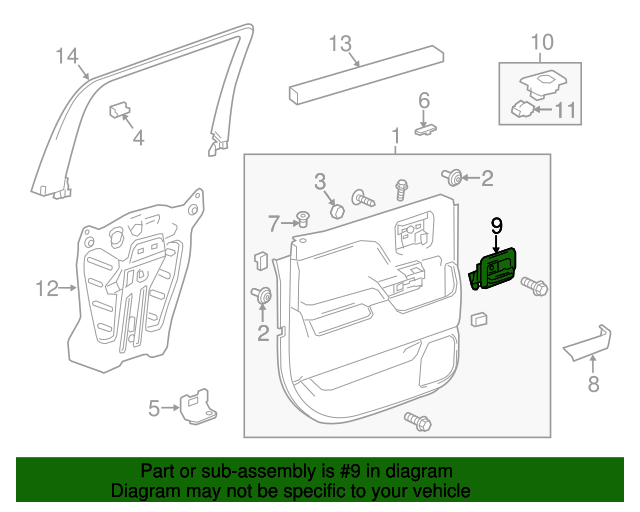 2014-2020 GM OEM NEW 14-20 GM Silverado Sierra Interior Rear Passenger ...