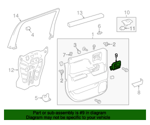 2014-2020 GM OEM NEW 14-20 GM Silverado Sierra Interior Rear Passenger ...