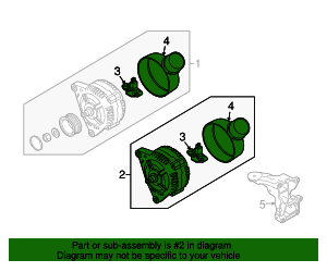 2009-2010 Audi Q7 Alternator 079-903-015-LX | OEM Parts Online