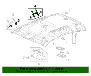 2015-2021 Honda Grab Rail Assembly *NH882L* (Coat Hanger) (Platinum ...