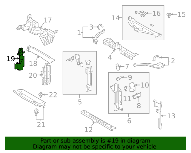 16593-24070 - Radiator Support Air Duct 2019-2024 Lexus ...
