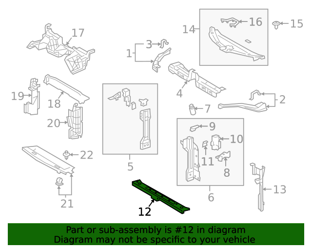53028-02040 - Radiator Support Tie Bar 2019-2024 Lexus ...