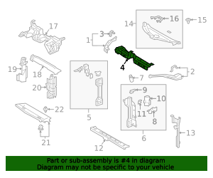 53205-76010 - Radiator Support Tie Bar 2019-2024 Lexus ...