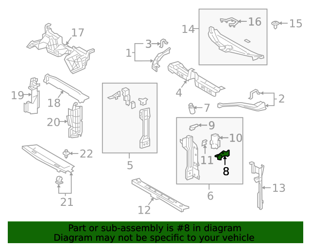 53245-76020 - Headlight Bracket 2019-2022 Lexus | AutoNationParts.com
