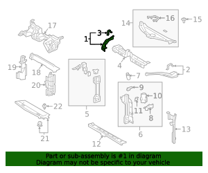 52081-76020 - Radiator Support Tie Bar Extension 2019-2024 Lexus ...