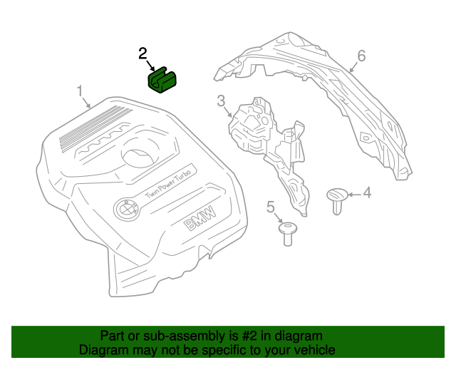 Genuine BMW 13-53-7-639-983 | Engine Cover Rubber Mount | FREE Shipping ...