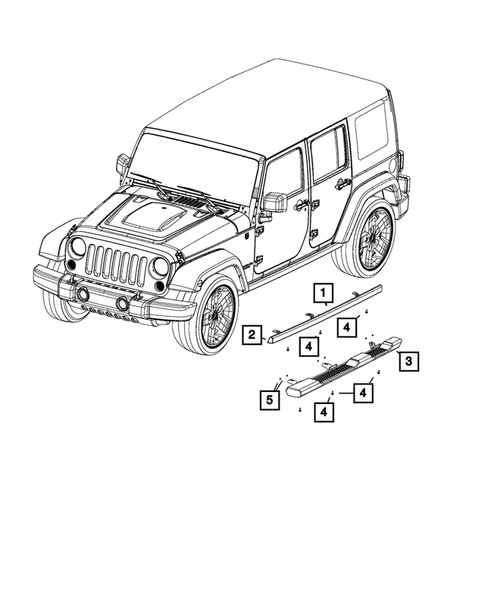 Moldings and Ornamentation for 2019 Jeep Wrangler | Mopar Online Parts