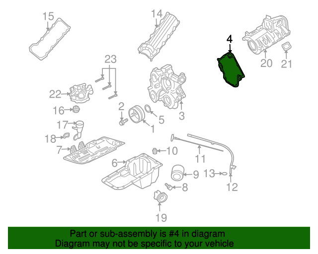 2006-2009 Mitsubishi Raider Timing Cover Gasket 53021226AA | Auto Parts