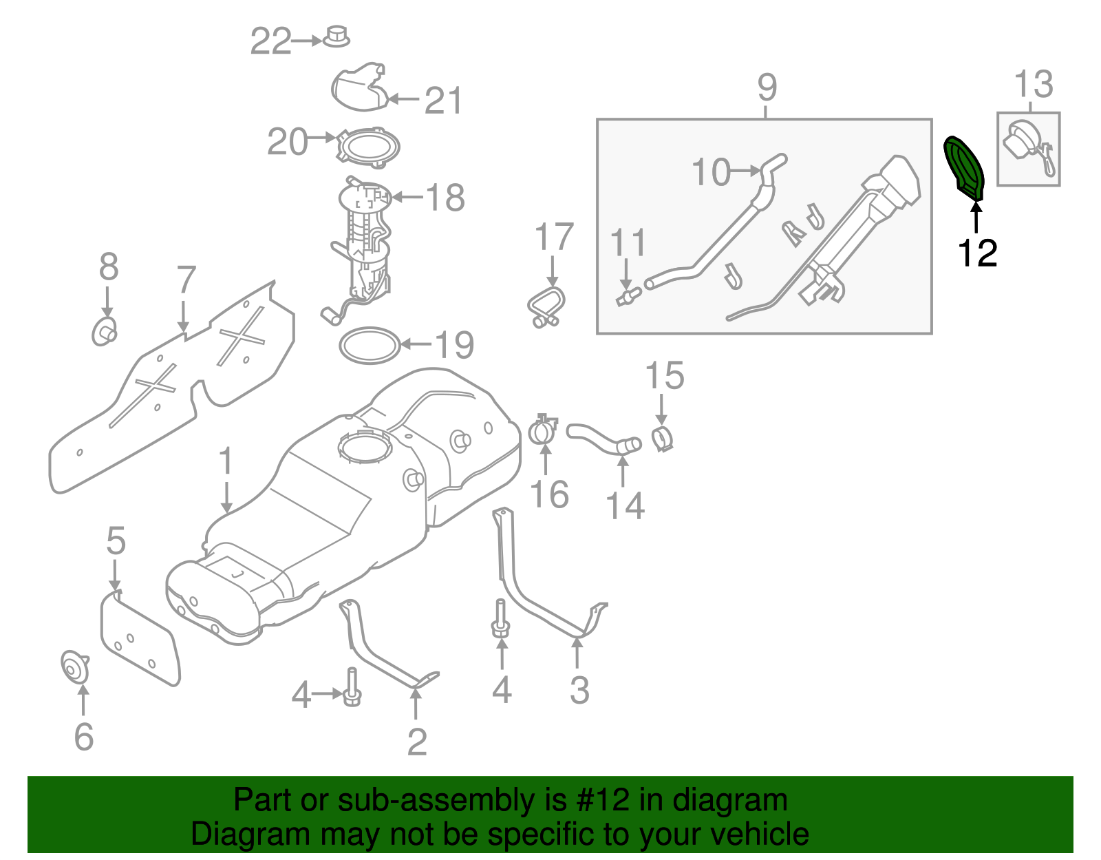 2002-2024 Nissan Filler Pipe Grommet 17240-AN000 | Sullivan Brothers Nissan