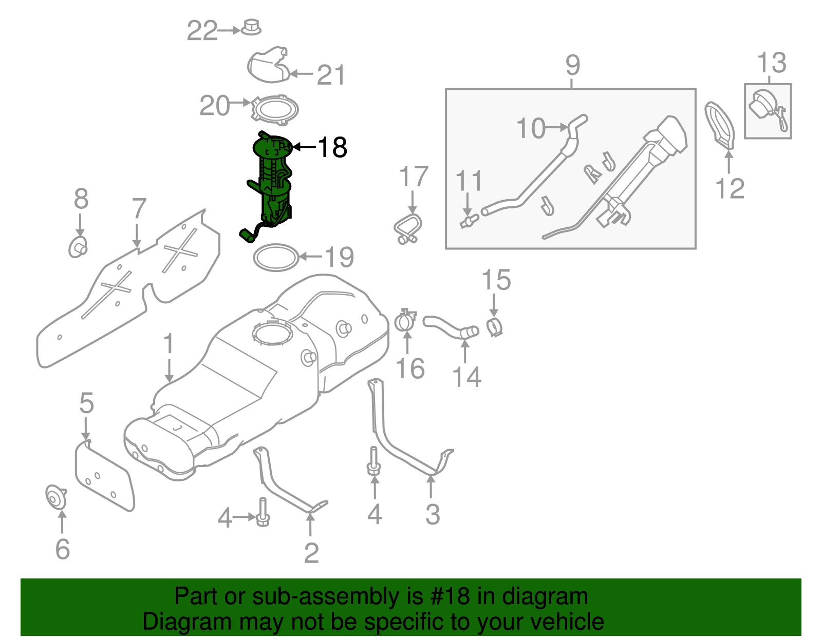 2016-2024 Nissan | Fuel Pump | 17040-EZ31A | Tom Wood Nissan Parts