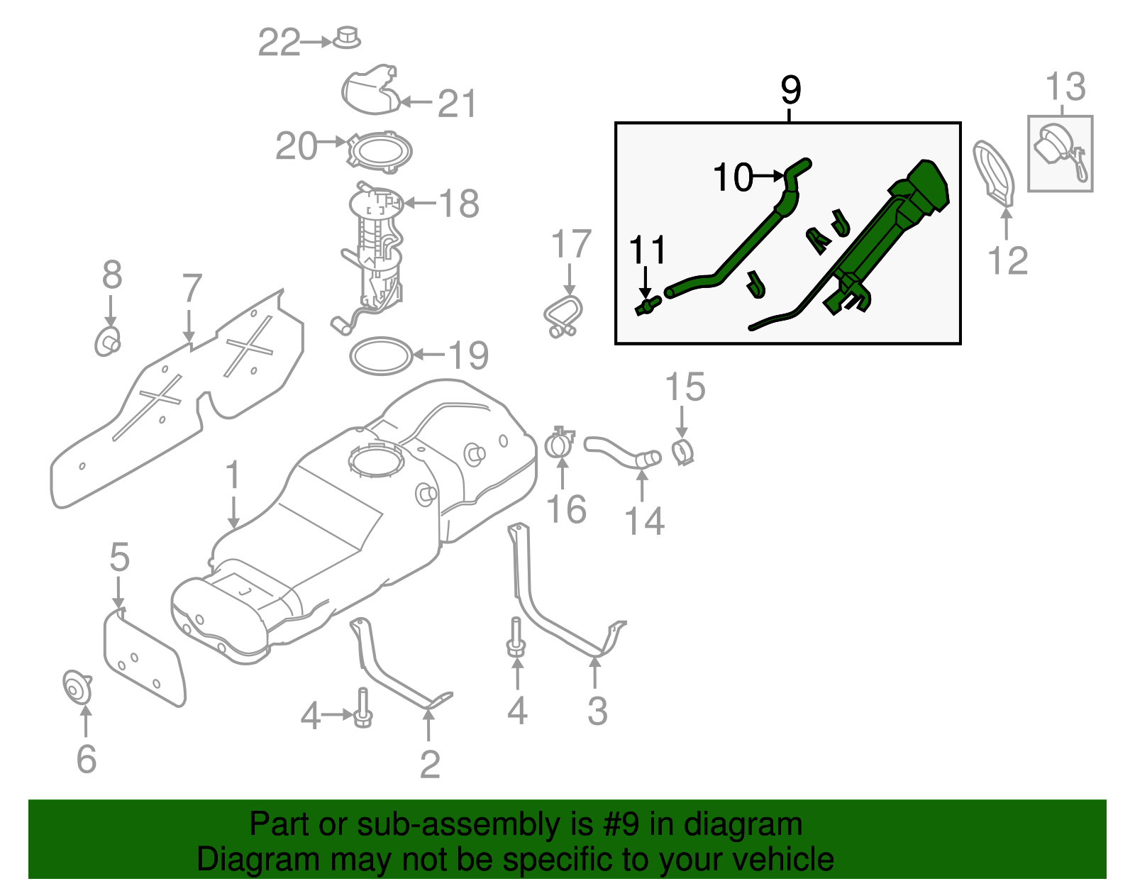 2012-2024 Nissan Filler Neck 17221-9FU0A | Temecula Nissan Parts