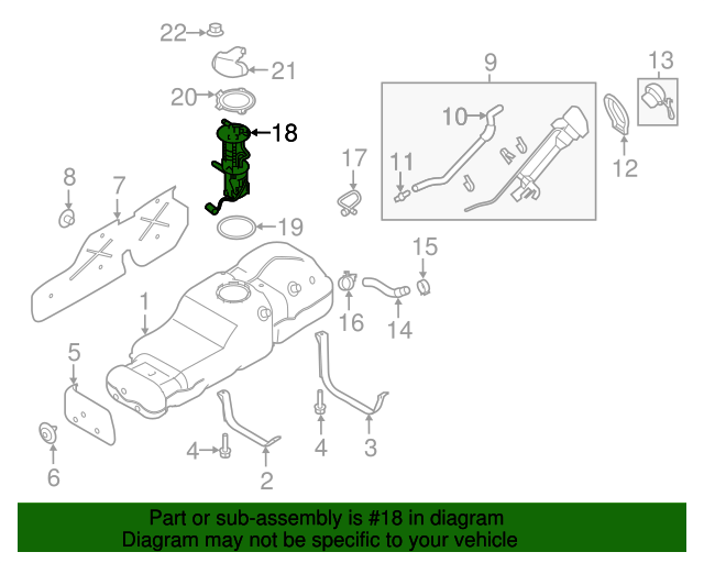 17040-EZ31A - Fuel Pump 2016-2024 Nissan | Nissan Parts & Accessories ...