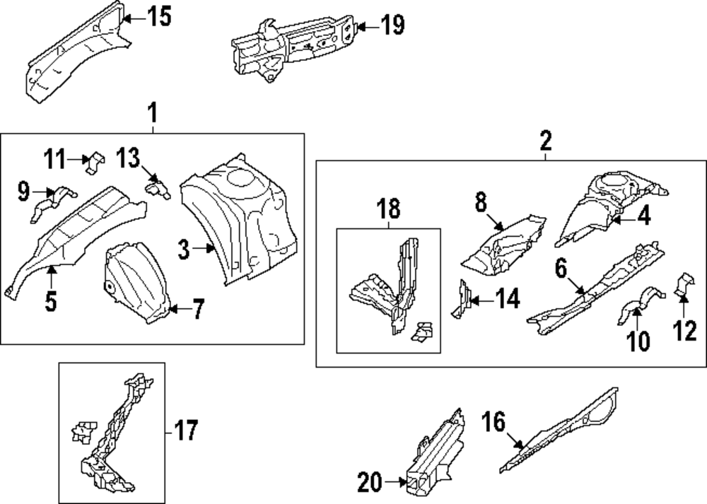 2022-2024 Subaru WRX Apron Panel 51610VC0309P | Subaru Parts Store