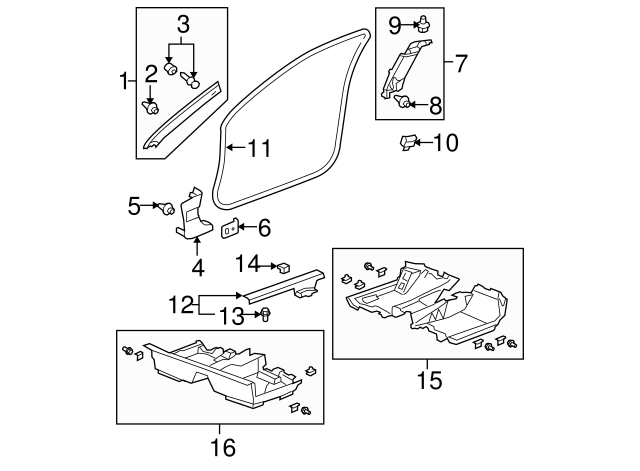 2008-2012 Honda Accord Door Weather-Strip 72810-TA5-A02 | OEM Parts Online