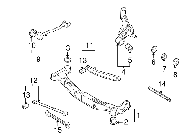 Genuine OEM Ft Lateral Arm Part# 55210-2E000 Fits 2008-2009 Hyundai ...