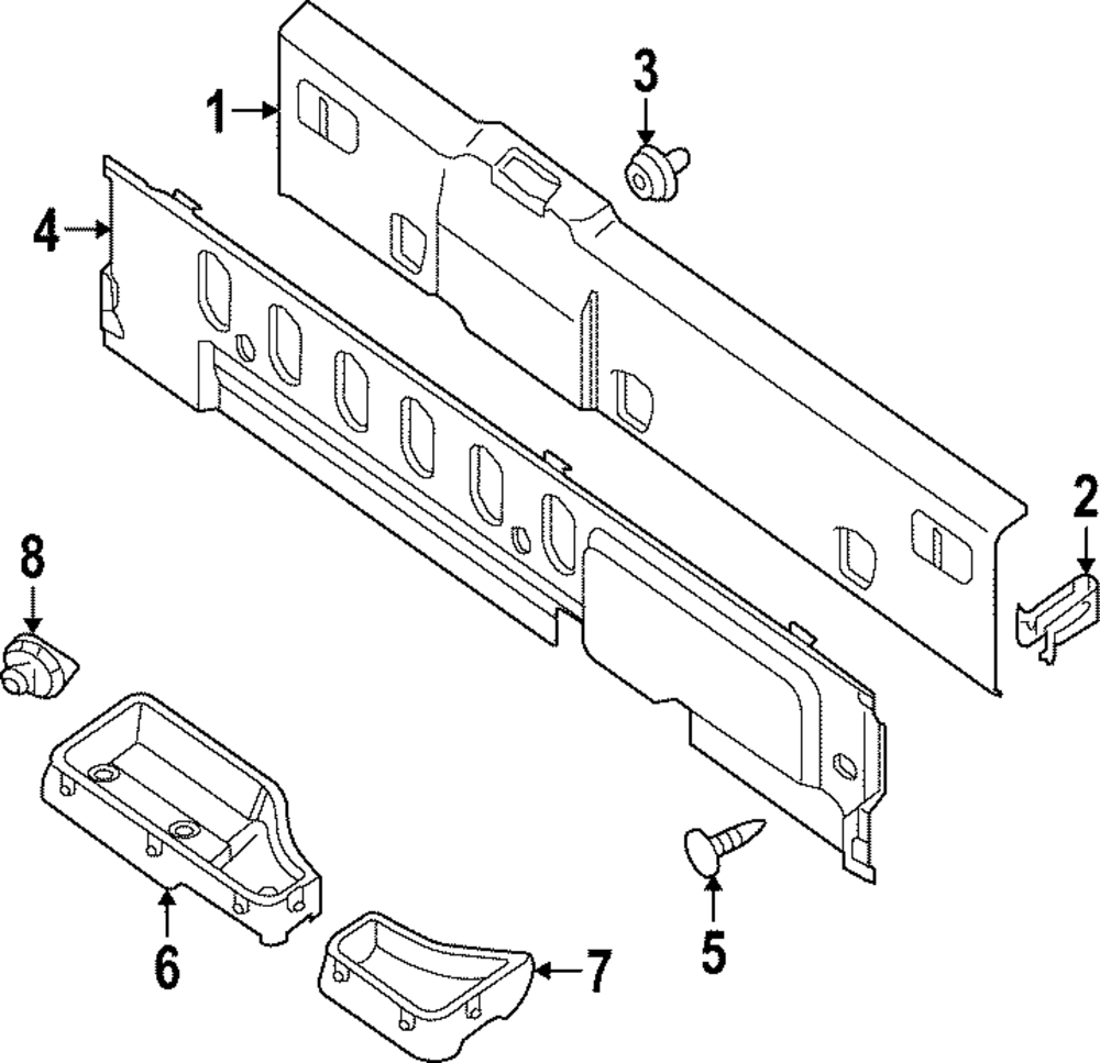 2022-2024 Nissan Frontier Back Panel Trim 79911-9BU2A | Bill Kay Nissan ...