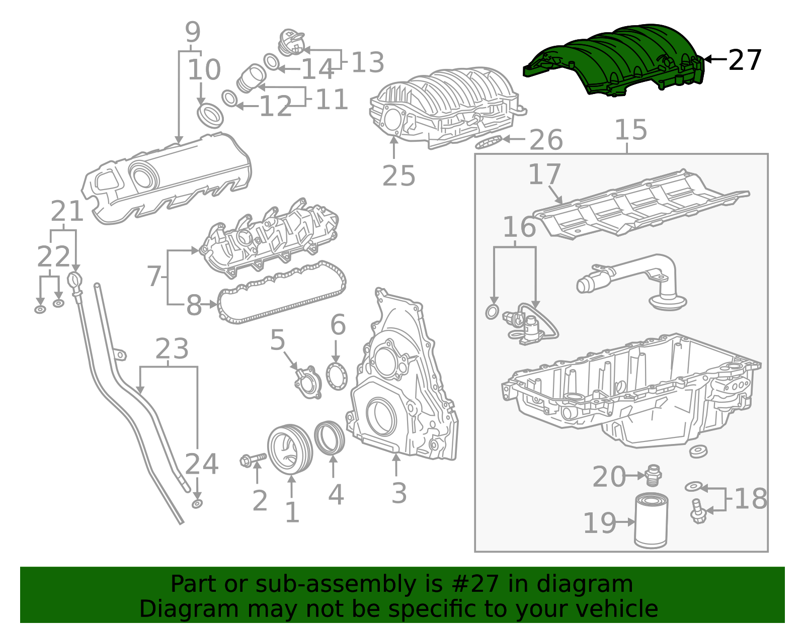 2020-2024 Chevrolet Silverado 2500 HD Intake Manifold Cover (Replaces ...