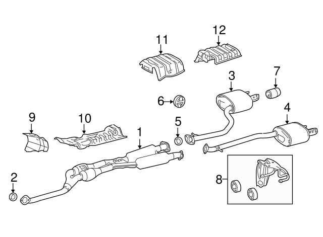 2016-2024 Lexus Muffler & Pipe 17430-36230 | Express Lexus Parts