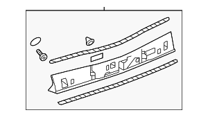 2022-2023 Chevrolet Bolt EV Rear Closure Center Applique 42770044 GM ...