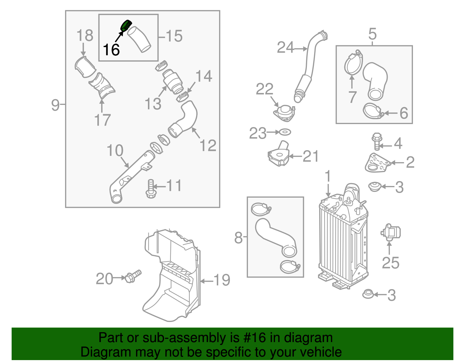 28292-3A055 - Inter-Cooler Pipe Clamp 2016-2020 Kia | Kia.Parts Store
