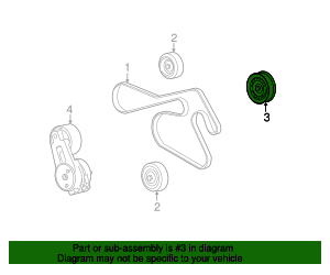 AJ89037 - Accessory Drive Belt Idler Pulley 2000-2008 Jaguar ...