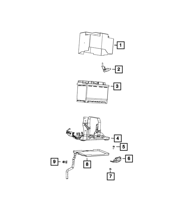 2018 Jeep Compass Battery Tray 68337841AC | My Mopar Parts