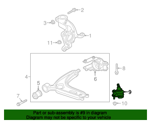 2018-2024 Volkswagen Ball Joint 3QF-407-365 | VW Direct Auto Parts