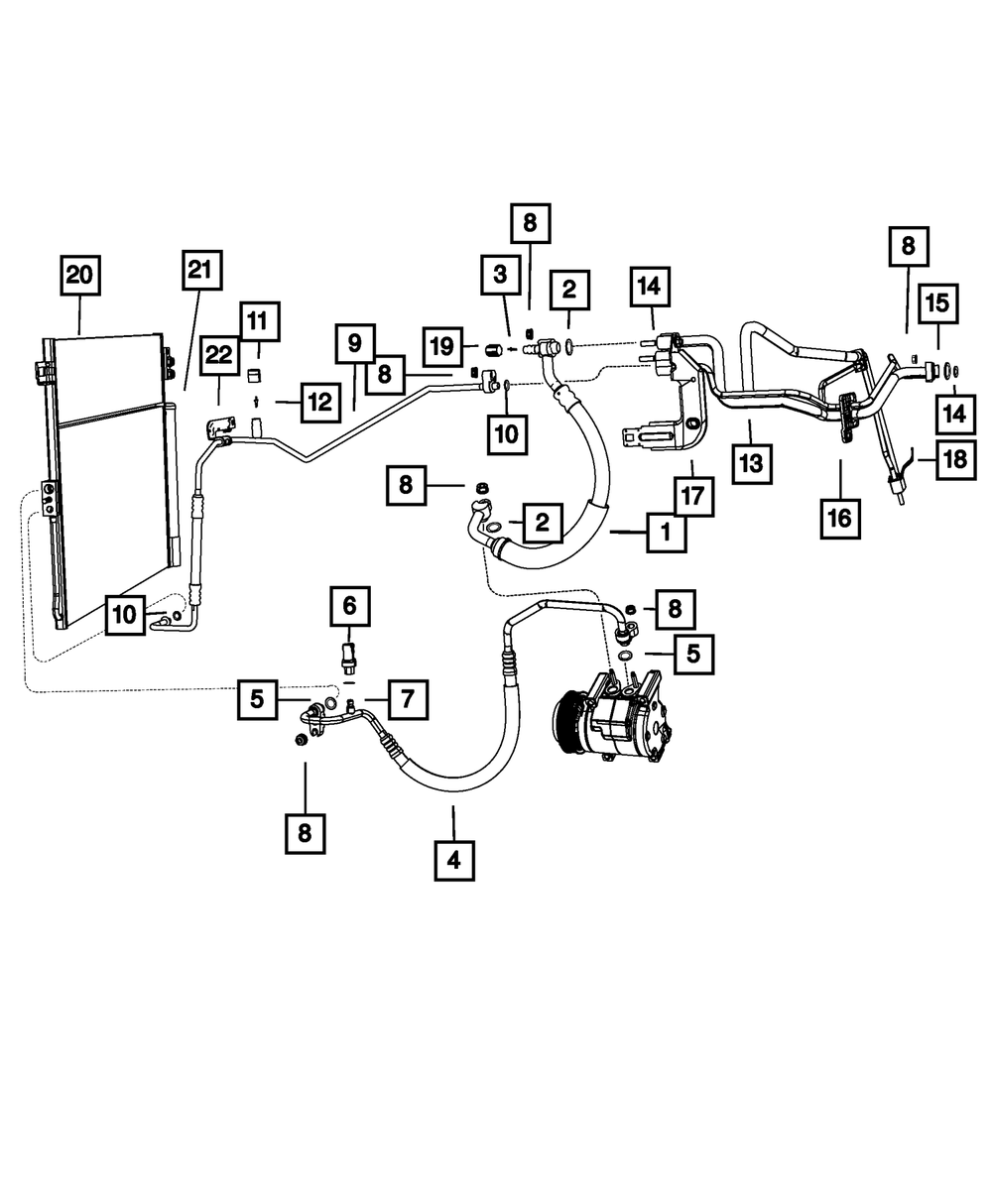 2021-2025 Dodge Durango Air Conditioning Condenser 68480076AC | Mopar ...