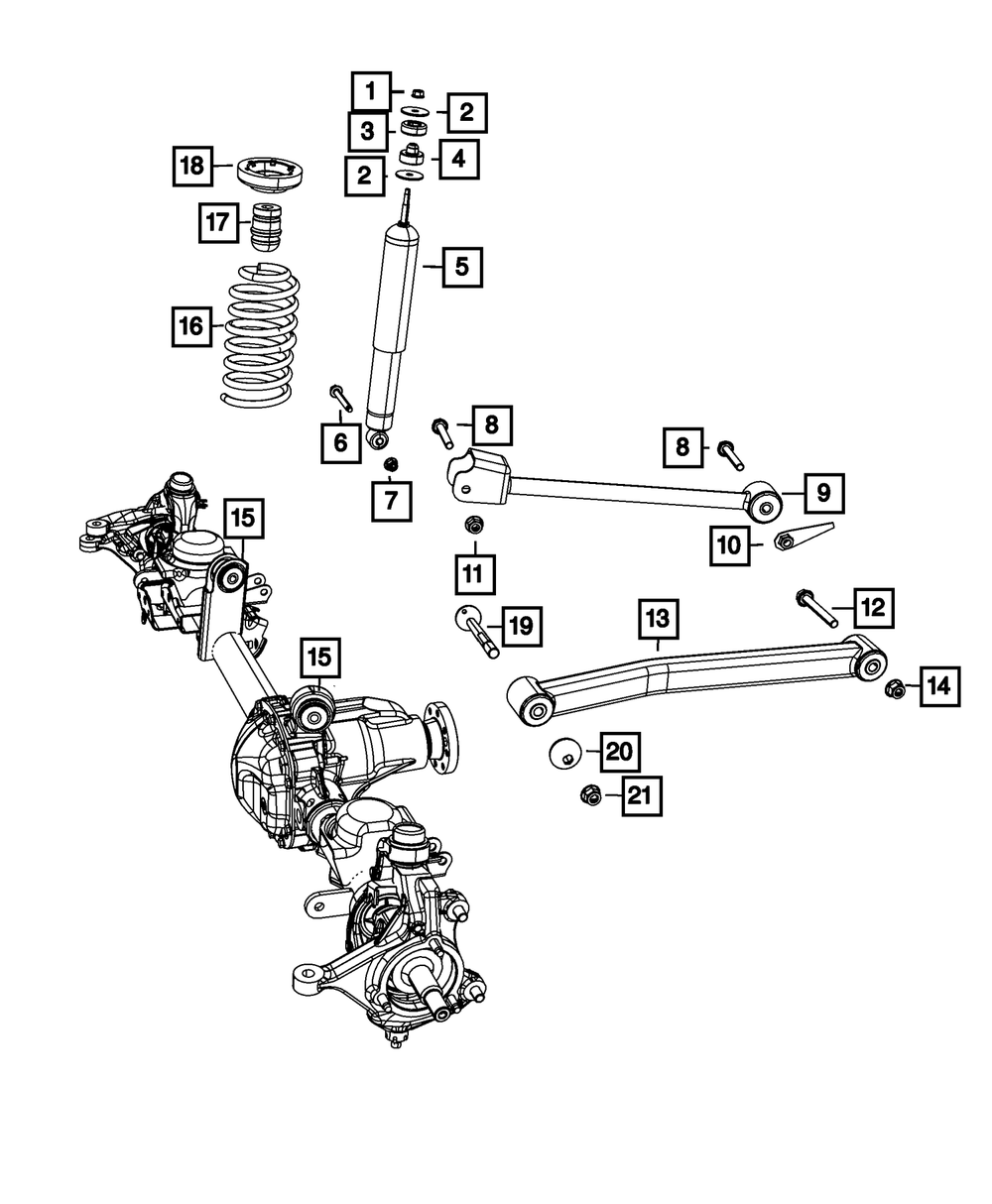 2007-2018 Jeep OEM NEW Mopar 02-18 Wrangler JK Wrangler Shock Absorber ...