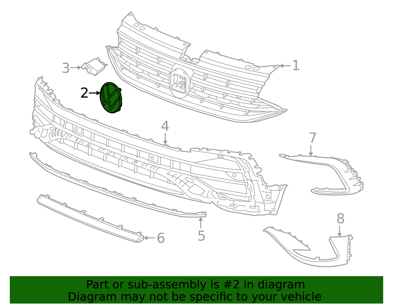 2022-2024 Volkswagen Tiguan Emblem 5NA-853-601-M-DPJ | Retail ...