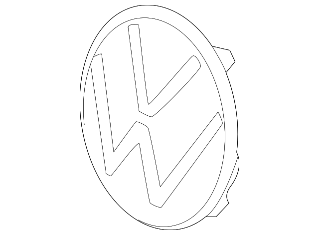 5NA853601MDPJ - 2022 2023 Volkswagen Tiguan Front VW Sign Grille Emblem ...