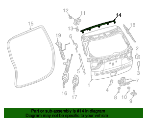 2017-2019 Jeep Compass Upper Seal 68322742AD | TascaParts.com