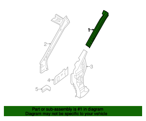 G6219-3TAMA - Windshield Pillar Reinforced 2015-2018 Nissan Altima ...
