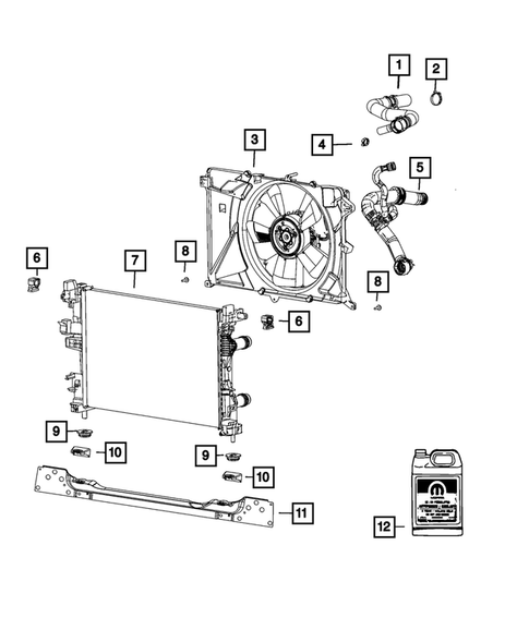Radiator and Related Parts; Charge Air Cooler for 2021 Jeep Compass ...