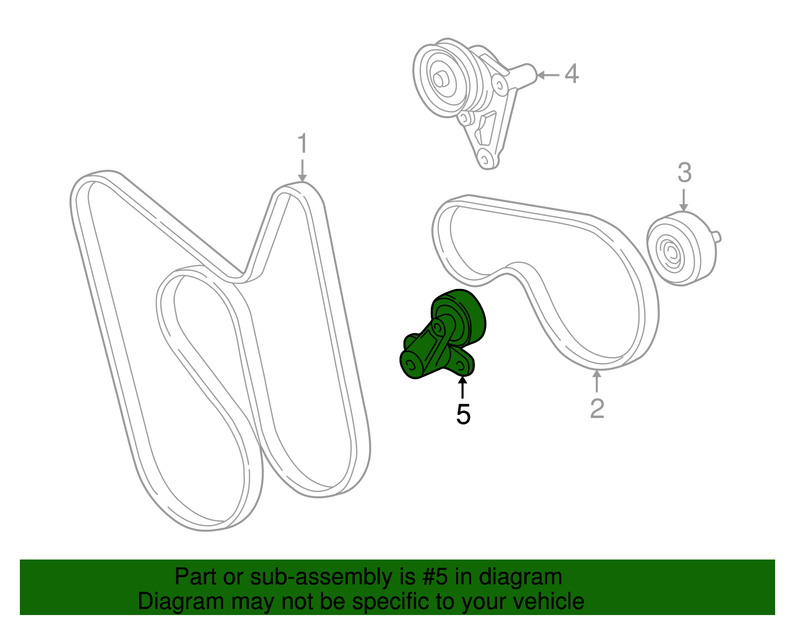 12580196 - Air Conditioning Drive Belt Tensioner 1999-2011 GM | GMPartsNow