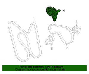 1999-2020 GM Accessory Drive Belt Tensioner Assembly (Replaces Part ...