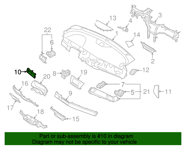 2017-2019 Kia Trim Plate 84760-G5000WK | Kia Automotive Parts