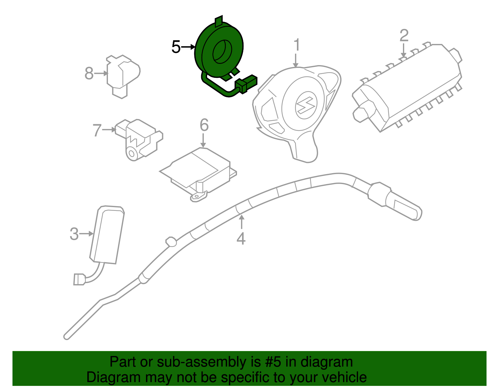 2009-2020 Nissan Clock Spring B5554-1EA8A | OEM Parts Online