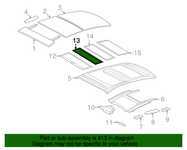 63306-33121-A0 - Sunroof Cover 2007-2009 Lexus ES350 | AutoNationParts.com